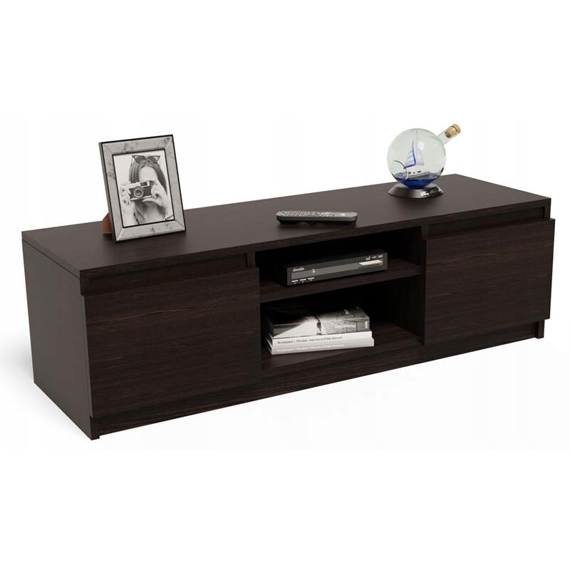 Comoda TV, MATKAM, EX3, 120x40x38 cm, 2 Rafturi, 2 Usi, 1 Sertar, Mat ...