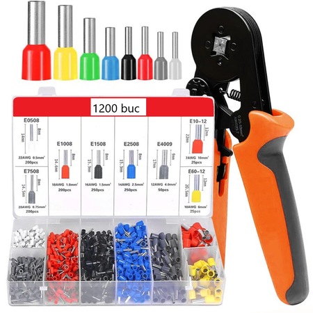 Set Cleste Sertizare NewEvo, 0.25-10 mm2, Hexagonal, 1200 Pini ...