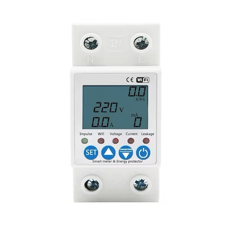 Contor electric Smart WIFI 63A, monofazat, protectie supratensiune ...