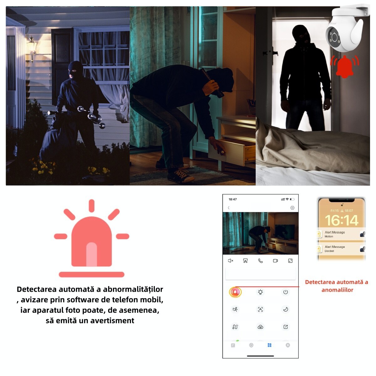 Външна/вътрешна камера за наблюдение, Closeli, интелигентна, 2MP ...