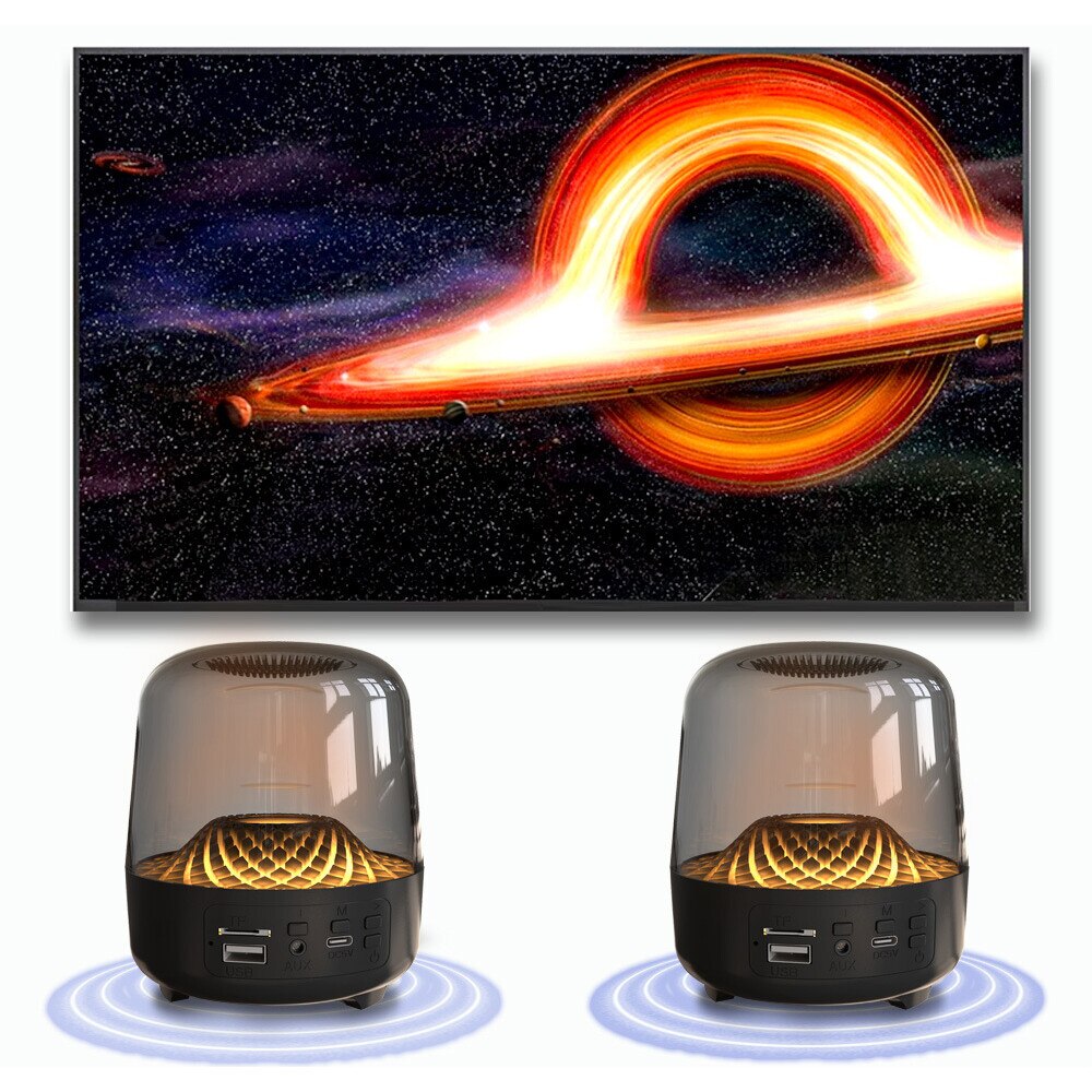 Boxe PC, bass puternic, Techmoon®, lumina ambientala RGB LED 360 ...