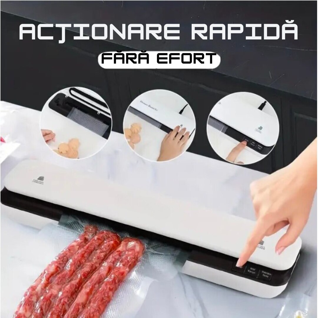 Aparat de vidat alimente, portabil, VID-360W, 30 cm bara de lipire, 10 ...