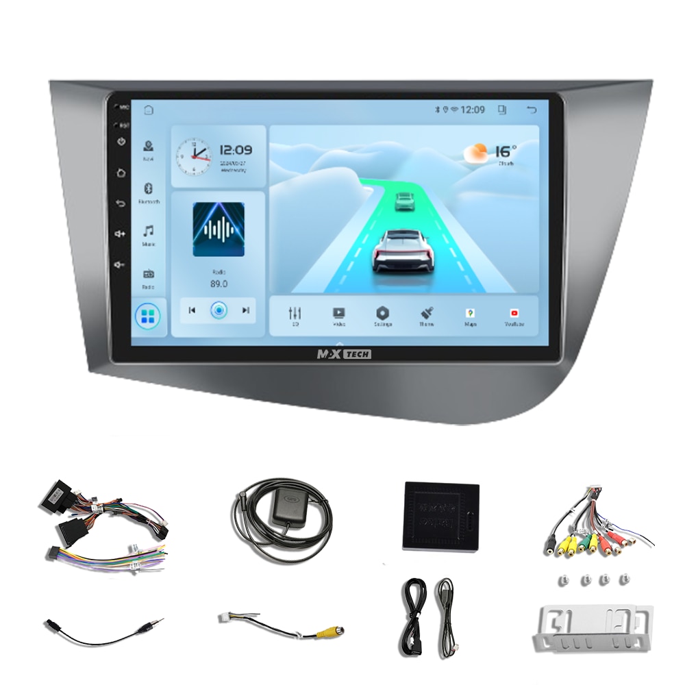 Navigációs rendszer Seat Leon Mk2 2005-2012 dedikált Android, MaxTech ...