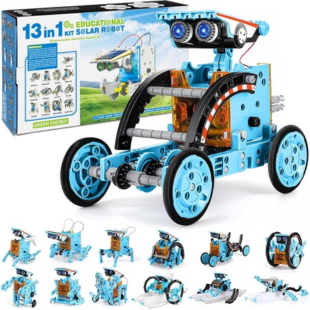 Kit de constructie de roboti solari 13 in 1, Puepoul, Pentru copii de ...