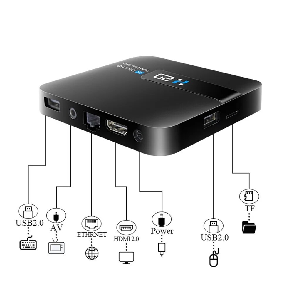 Smart tv box, GOSTOCK®, 2.4GHz Wi-Fi, Android 10.0, 4K 60 FPS, 2Gb Ram ...