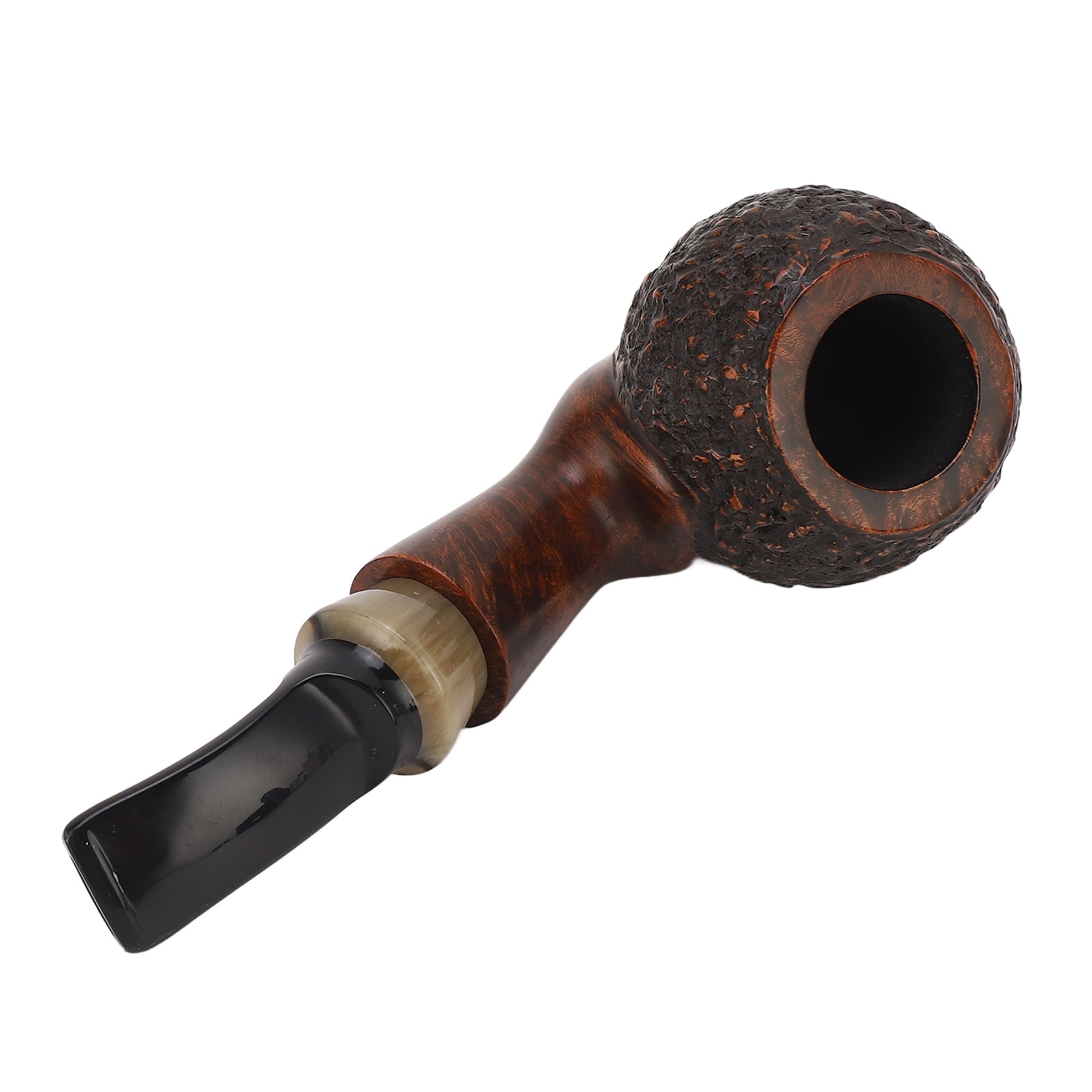 Pipa de fumat din lemn de briar cu filtru de carbon 9mm - eMAG.ro