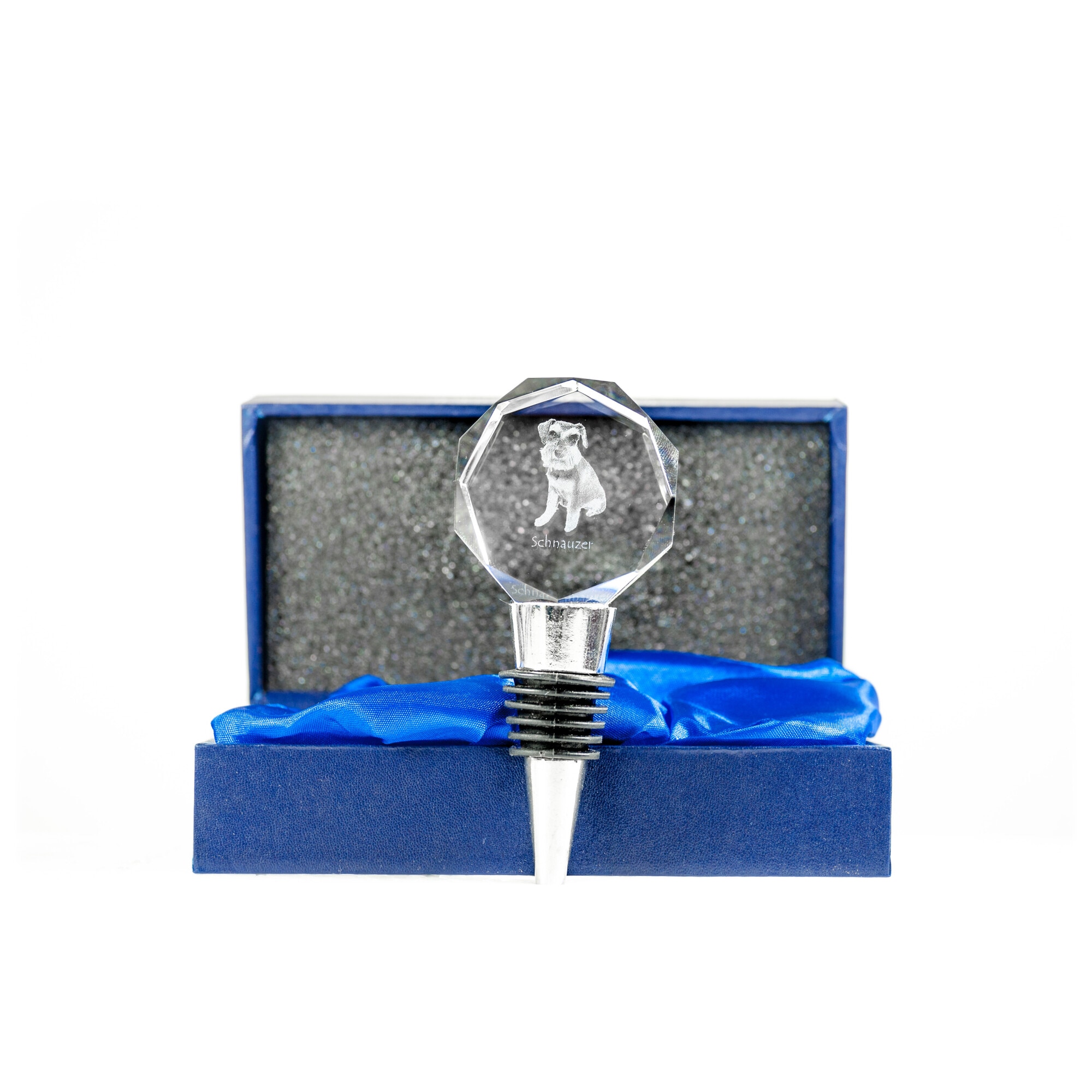 Dop de vin Schnauzer, Art-Dog, otel/cristal, 10.3cm, argintiu ...