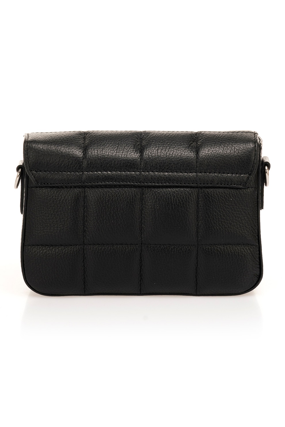 Massimo Castelli, Geanta crossbody de piele Grain, Negru - eMAG.ro