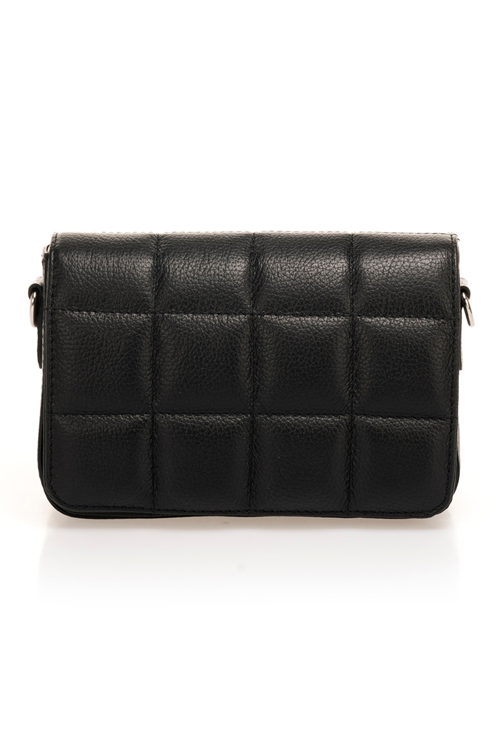 Massimo Castelli, Geanta crossbody de piele Grain, Negru - eMAG.ro