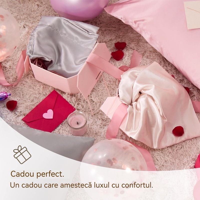 Set 2 Fata de Perna din Satin cu Protectie pentru Par si Ten, Nu ...
