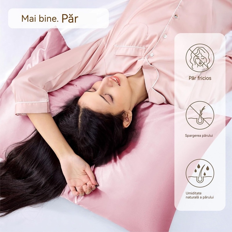 Set 2 Fata de Perna din Satin cu Protectie pentru Par si Ten, Nu ...