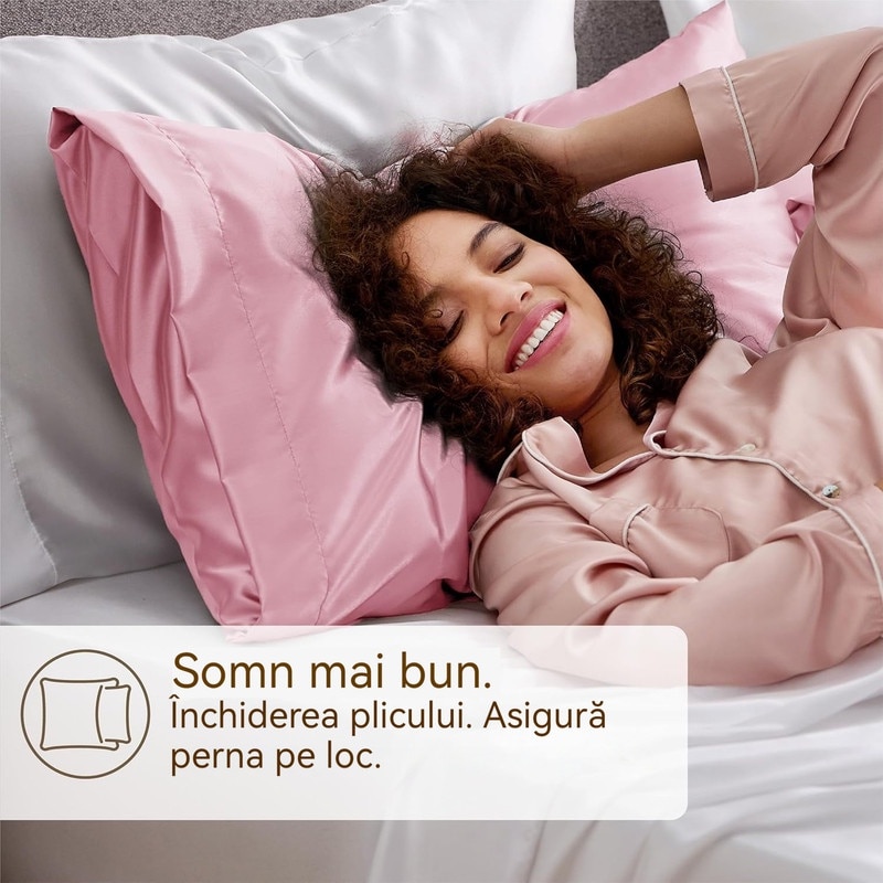Set 2 Fata de Perna din Satin cu Protectie pentru Par si Ten, Nu ...
