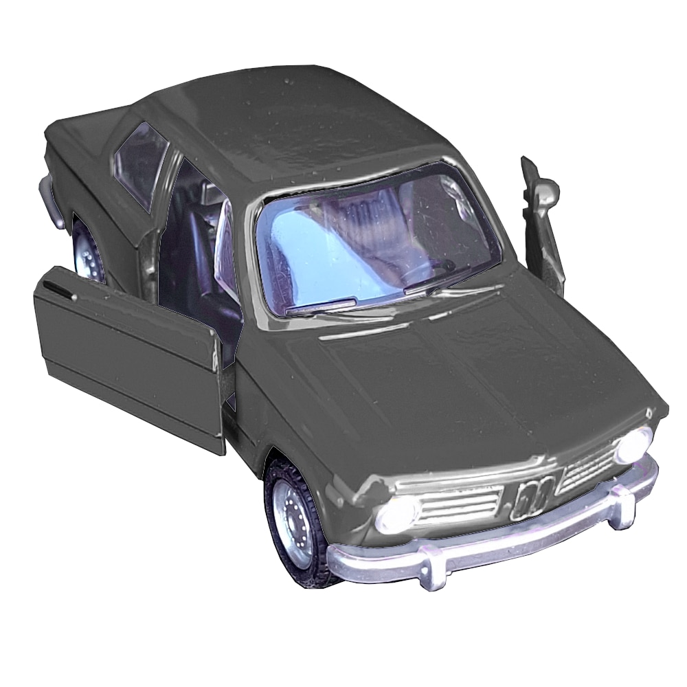 Macheta de metal BMW 2002, Scara 1:32, se deschid usi, motor pull-back ...