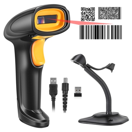 Cititor coduri de bare si QR, MOGODA, 2D si 1D, Wireless sau cablu ...