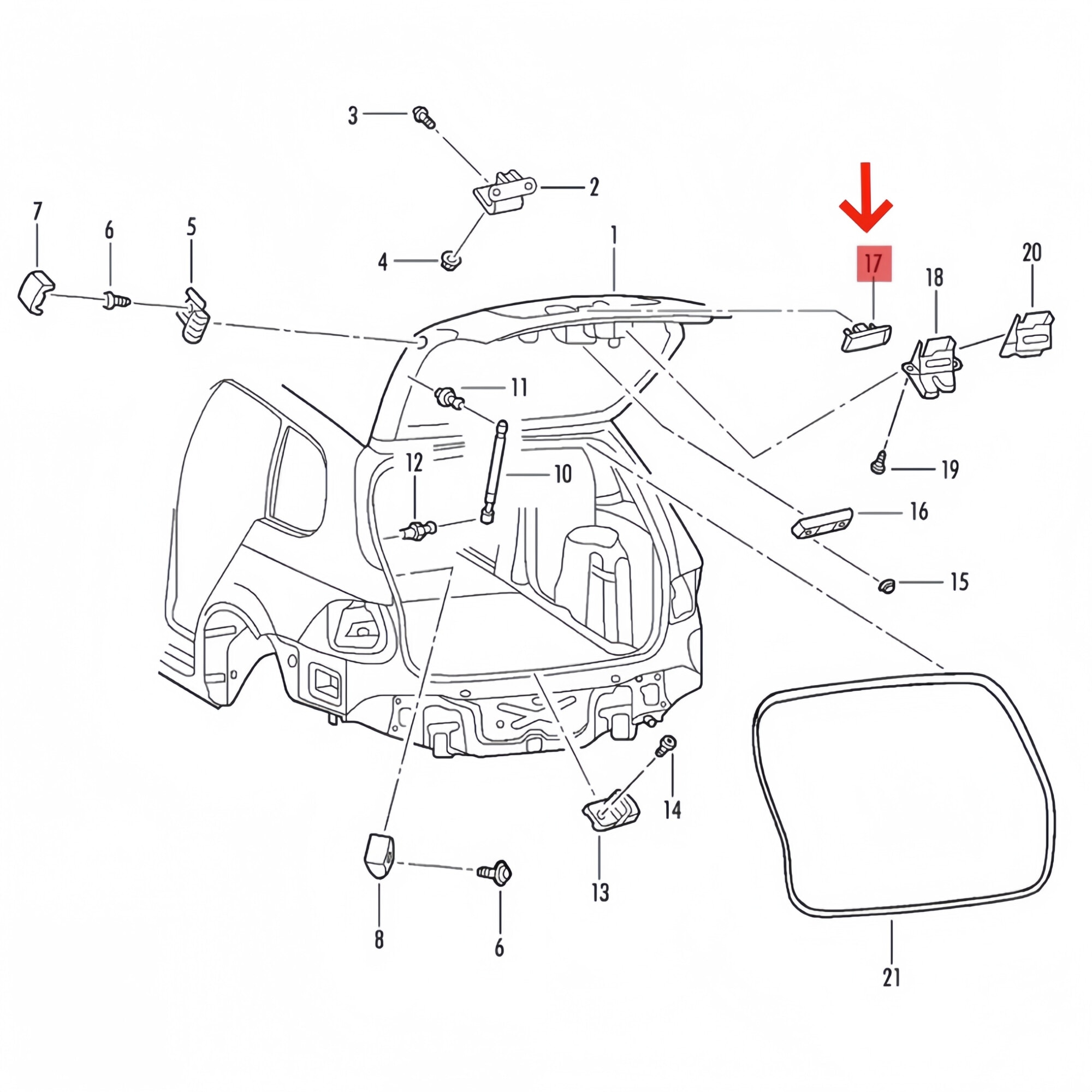 Maner deschidere haion portbagaj, pentru Audi A1, Vw Jetta Variant ...