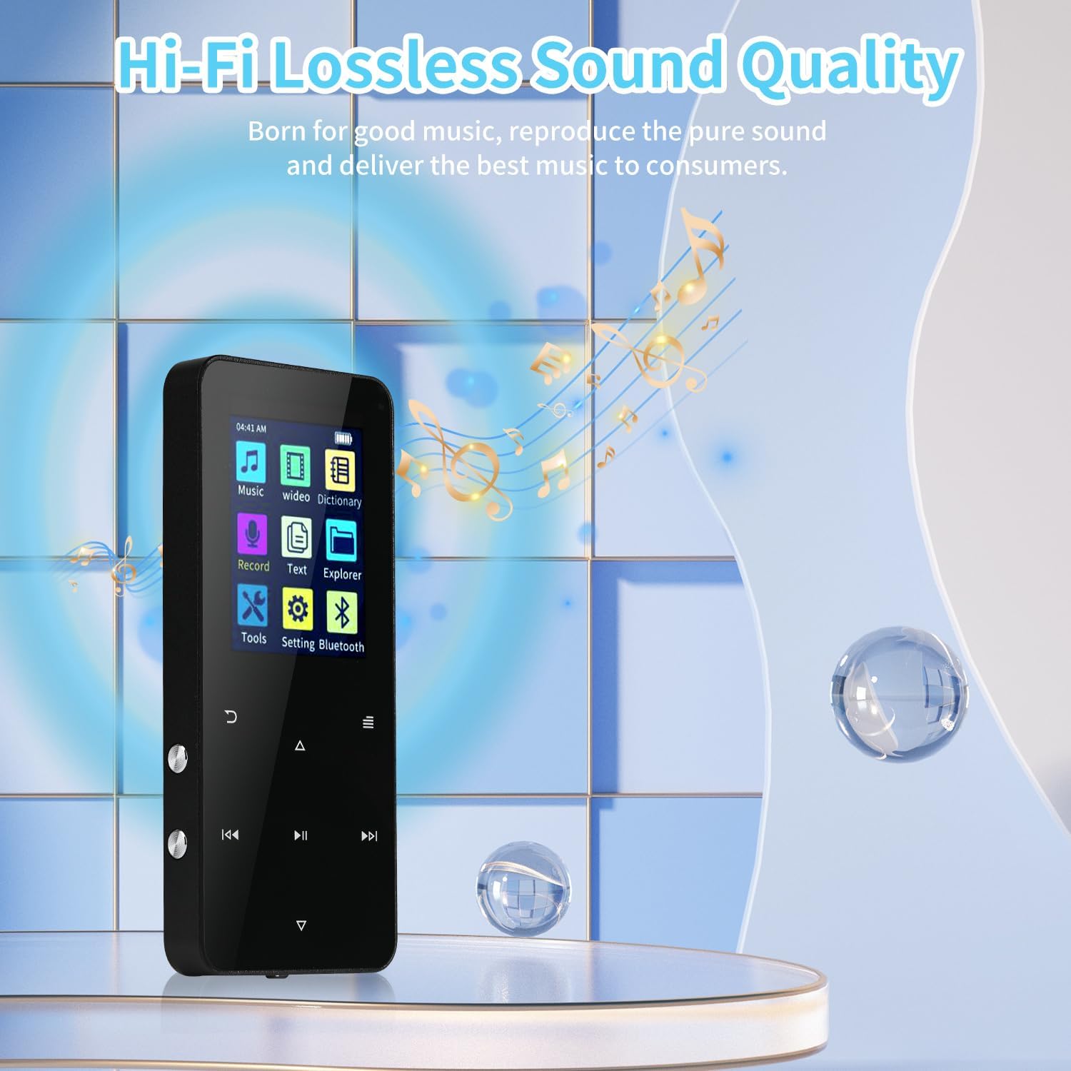 Player Mp3 Cu Touchscreen, GOSTOCK®, Ecran 1.8inch, 16GB, Suporta Card ...