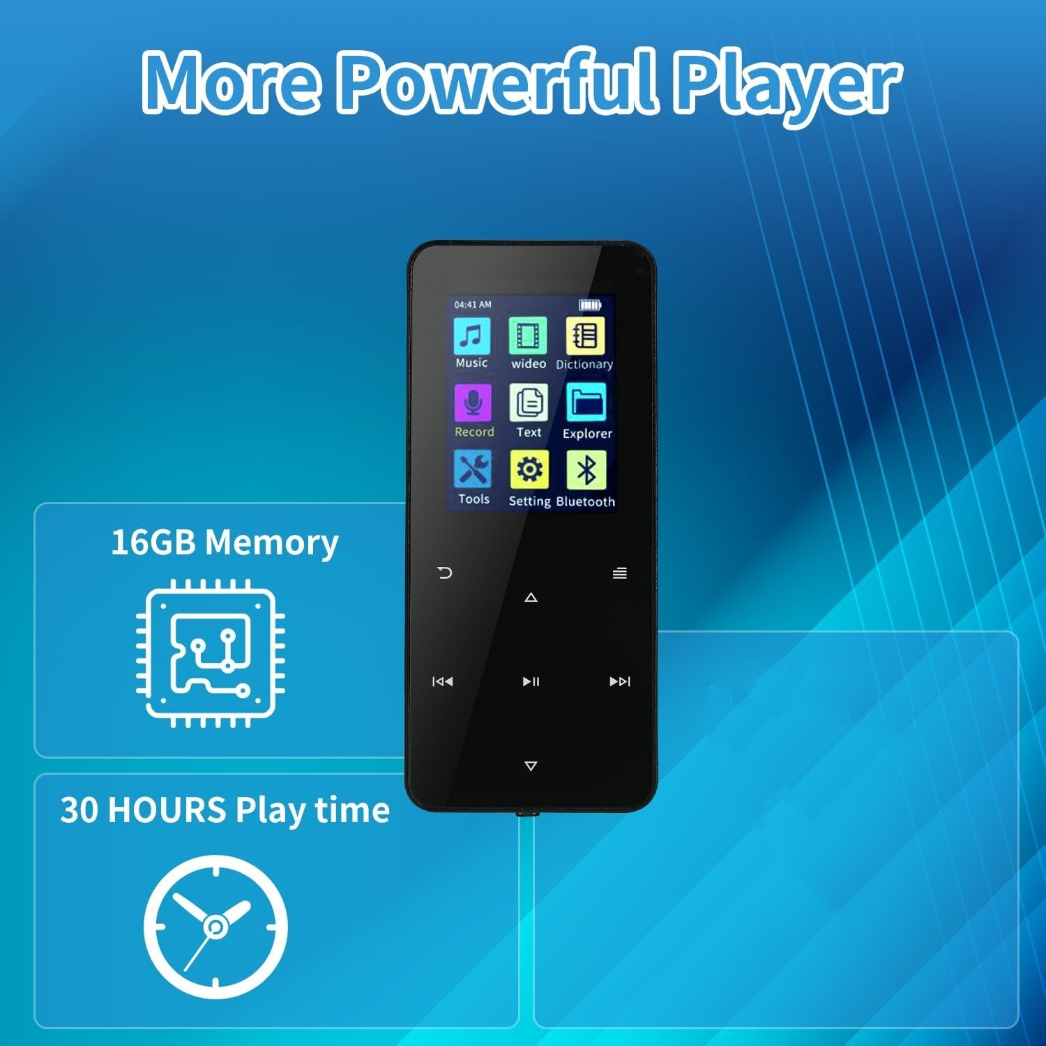 Player Mp3 Cu Touchscreen, GOSTOCK®, Ecran 1.8inch, 16GB, Suporta Card ...