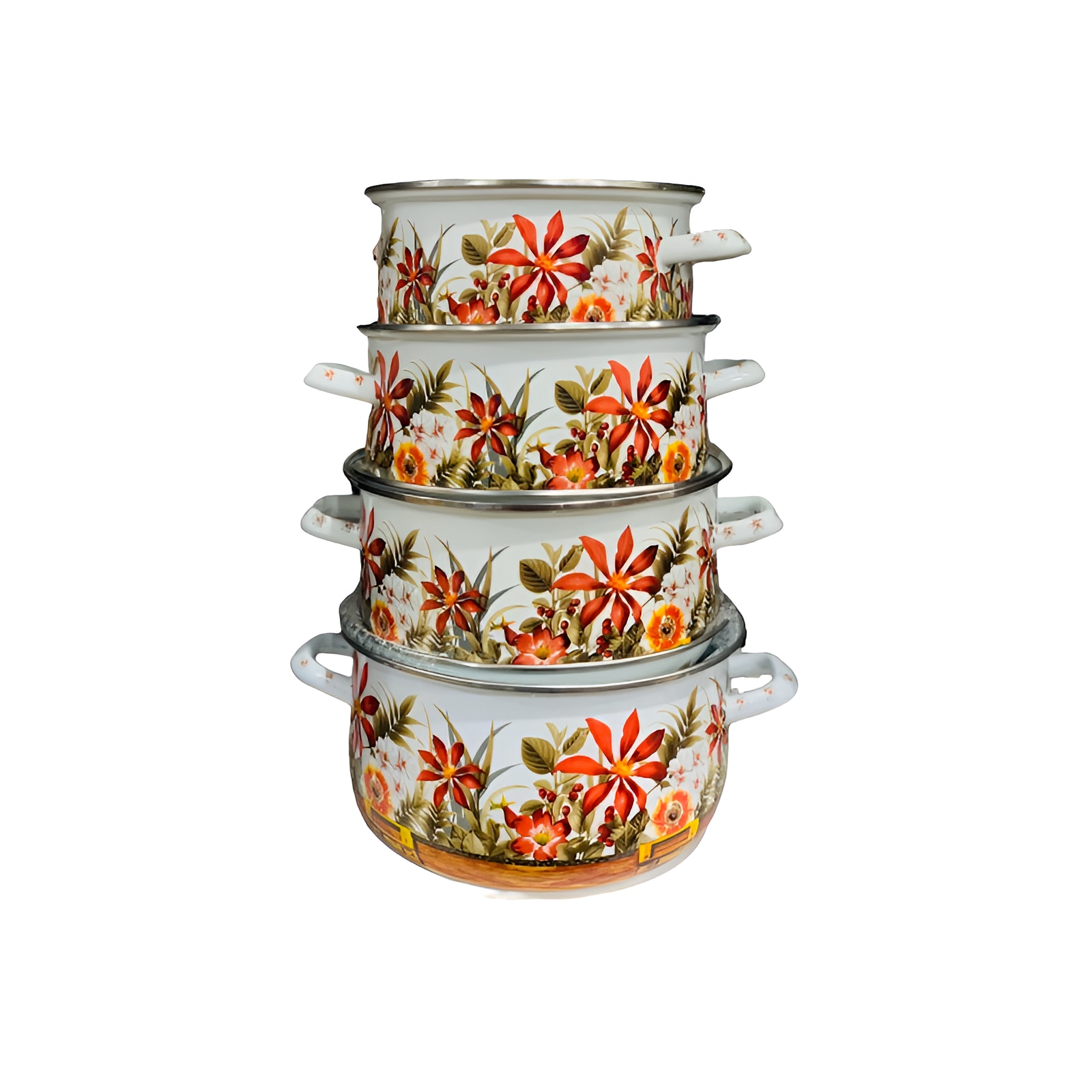 Set 5 oale emailate, Longfei Group, 1.8l/3.3l/4l/5.3l/6.4l, Rosu - eMAG.ro