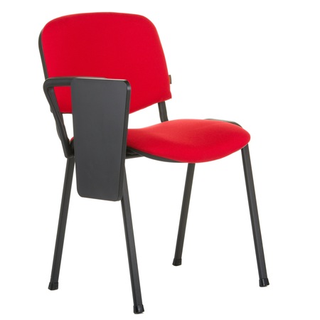 Scaun conferinta cu masuta FELICIA M Rosu, stofa, suprapozabil, cadru ...