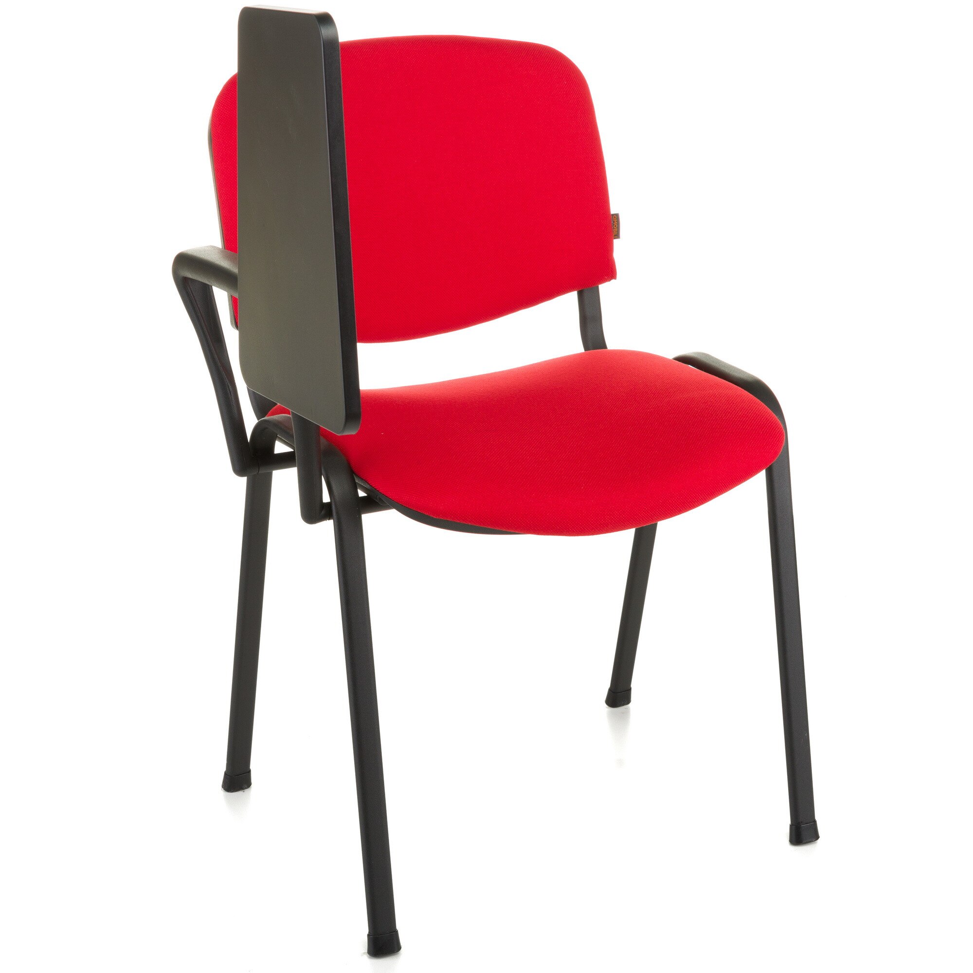 Scaun conferinta cu masuta FELICIA M Rosu, stofa, suprapozabil, cadru ...