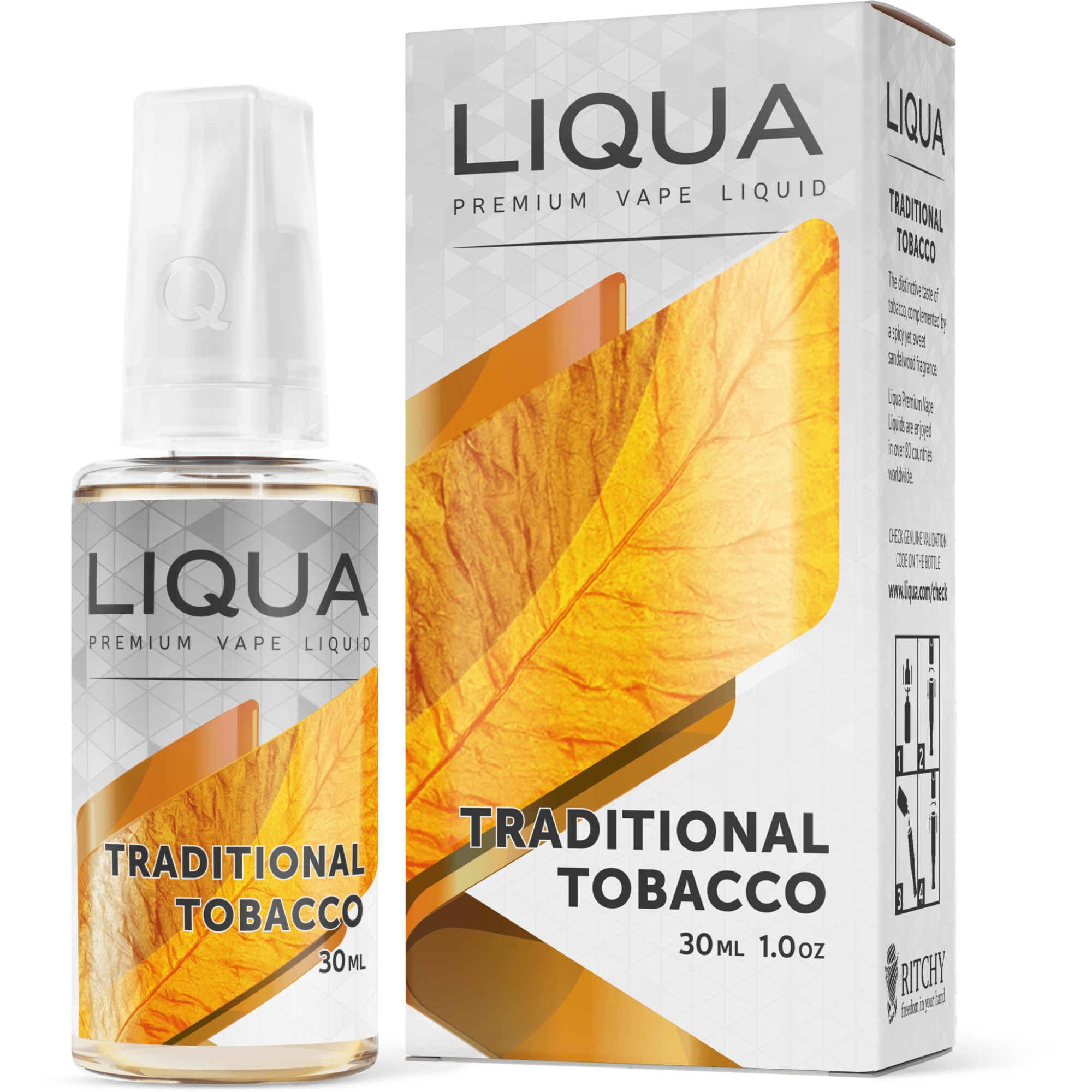 Lichid Vape, Traditional Tobacco, Liqua, 30ml, Fara nicotina - eMAG.ro