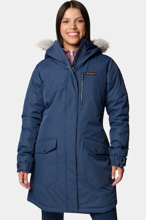 Columbia, Geaca lunga cu izolatie si garnitura de blana sintetica ...