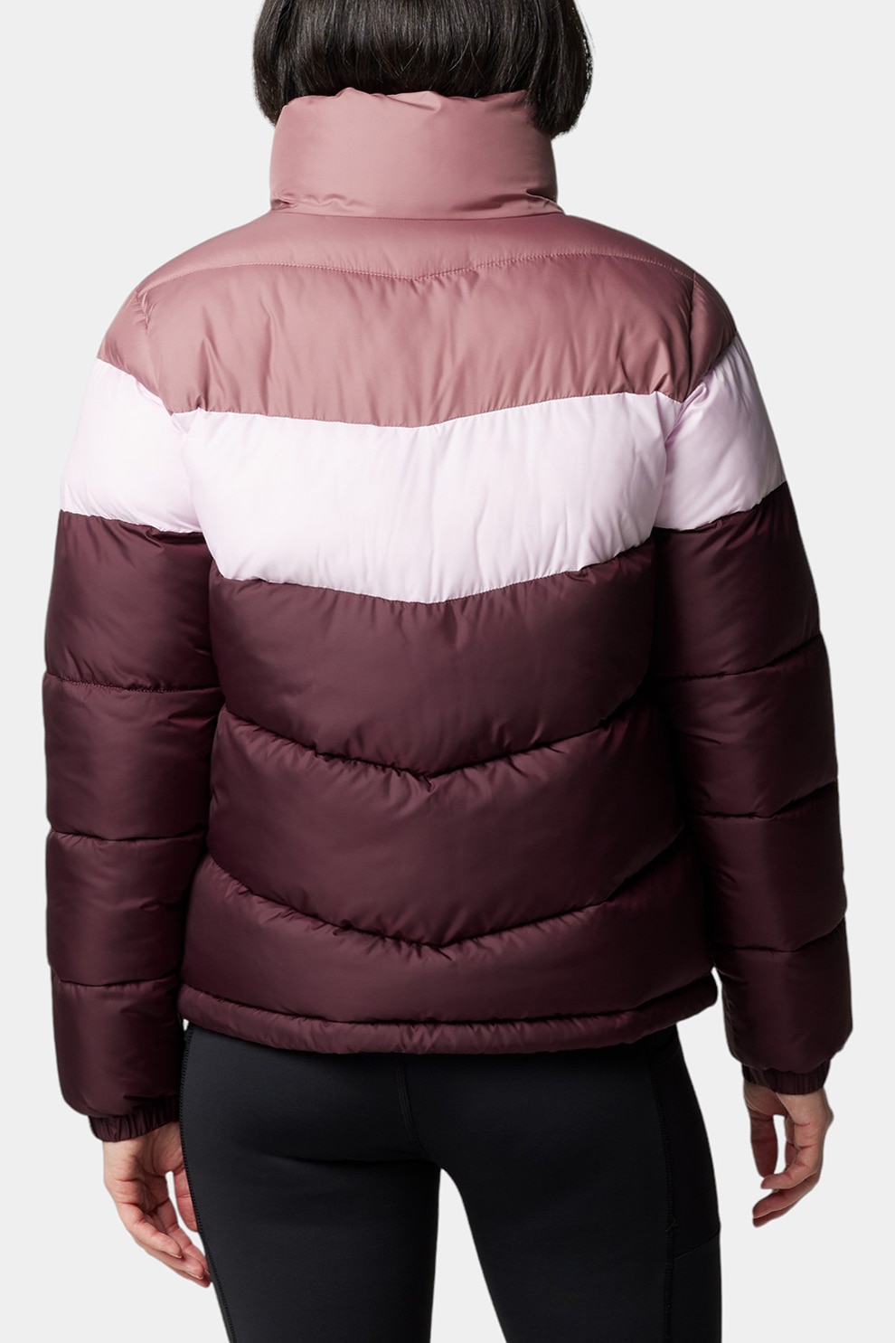 Columbia, Geaca cu model colorblock Puffect™ II, Alb, Violet inchis, M ...