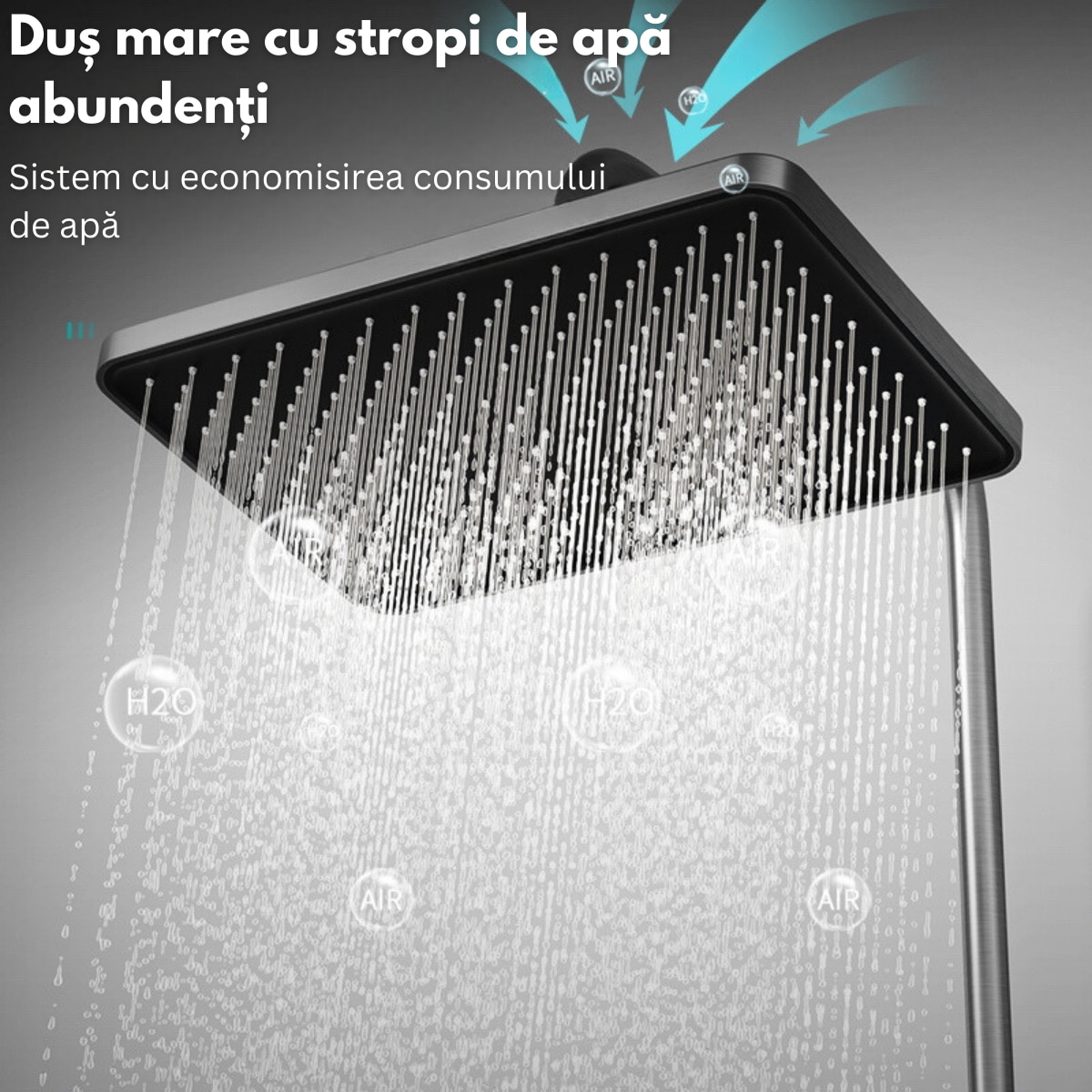 Set de dus cu Iluminare LED si afisaj Digital al Temperaturi, coloana ...
