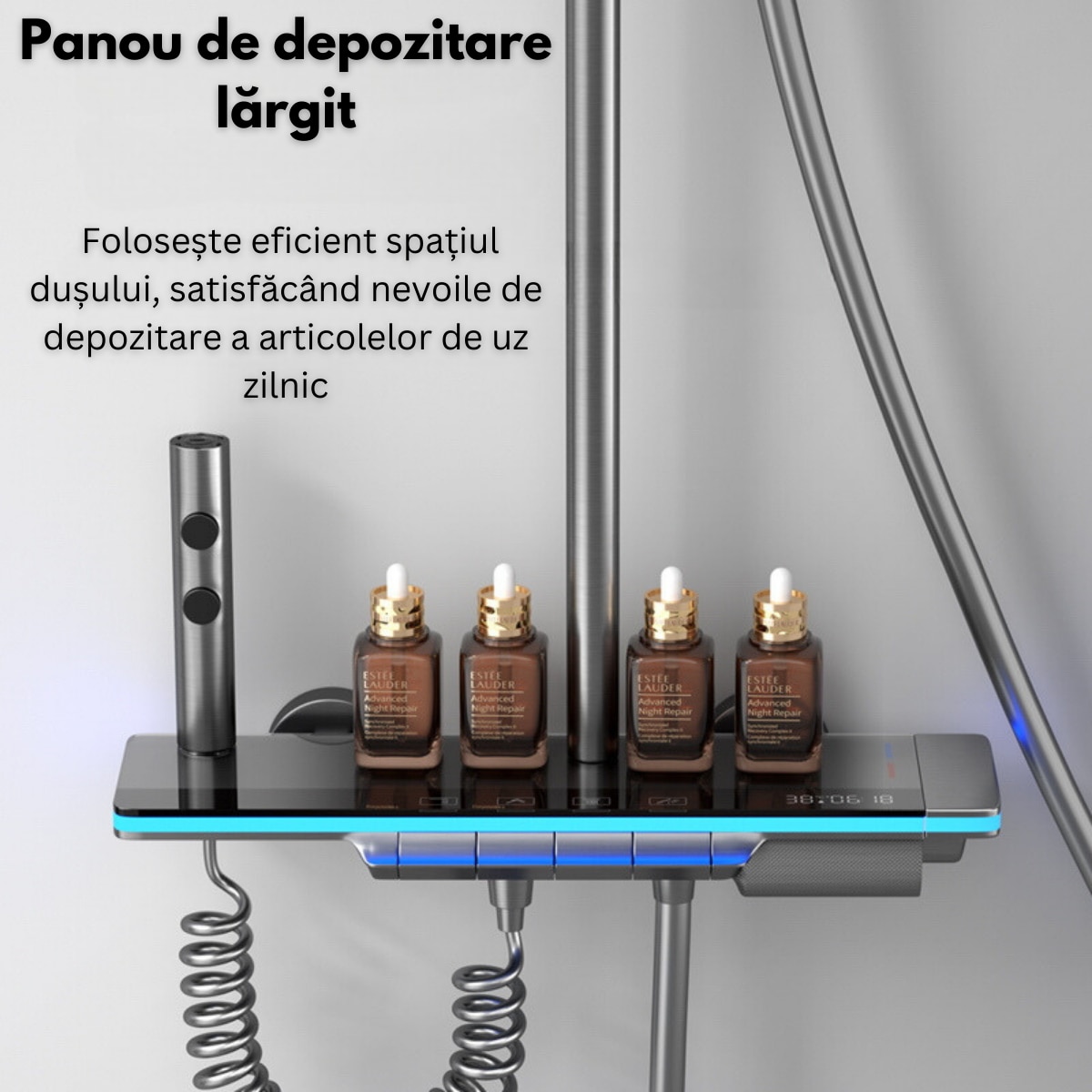Set de dus cu Iluminare LED si afisaj Digital al Temperaturi, coloana ...