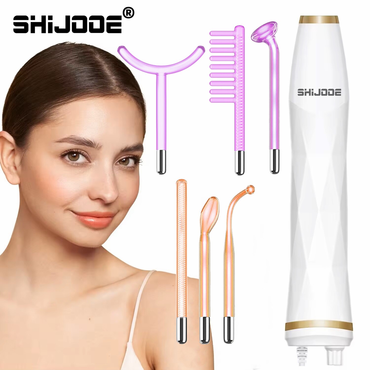 Elektroderm eszköz kozmetikai kezeléshez, SHIJOOE, hordozható, nagyfrekvenciás argon technológia ...