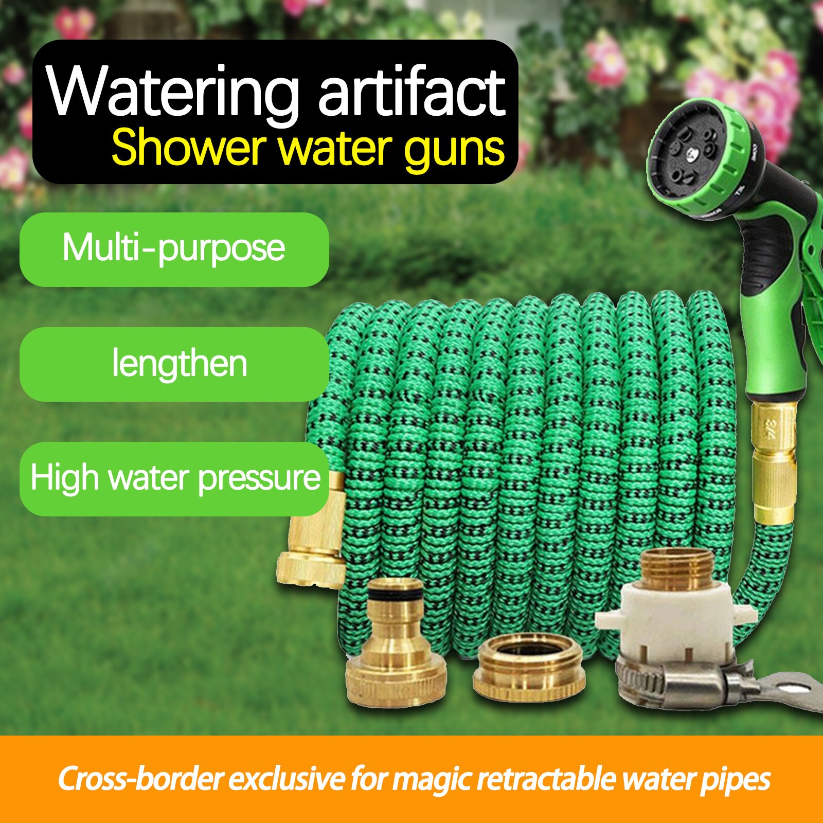 Furtun pentru Udat Gradina Extensibil cu lungimea de 30 metri DDCAQIOUA ...