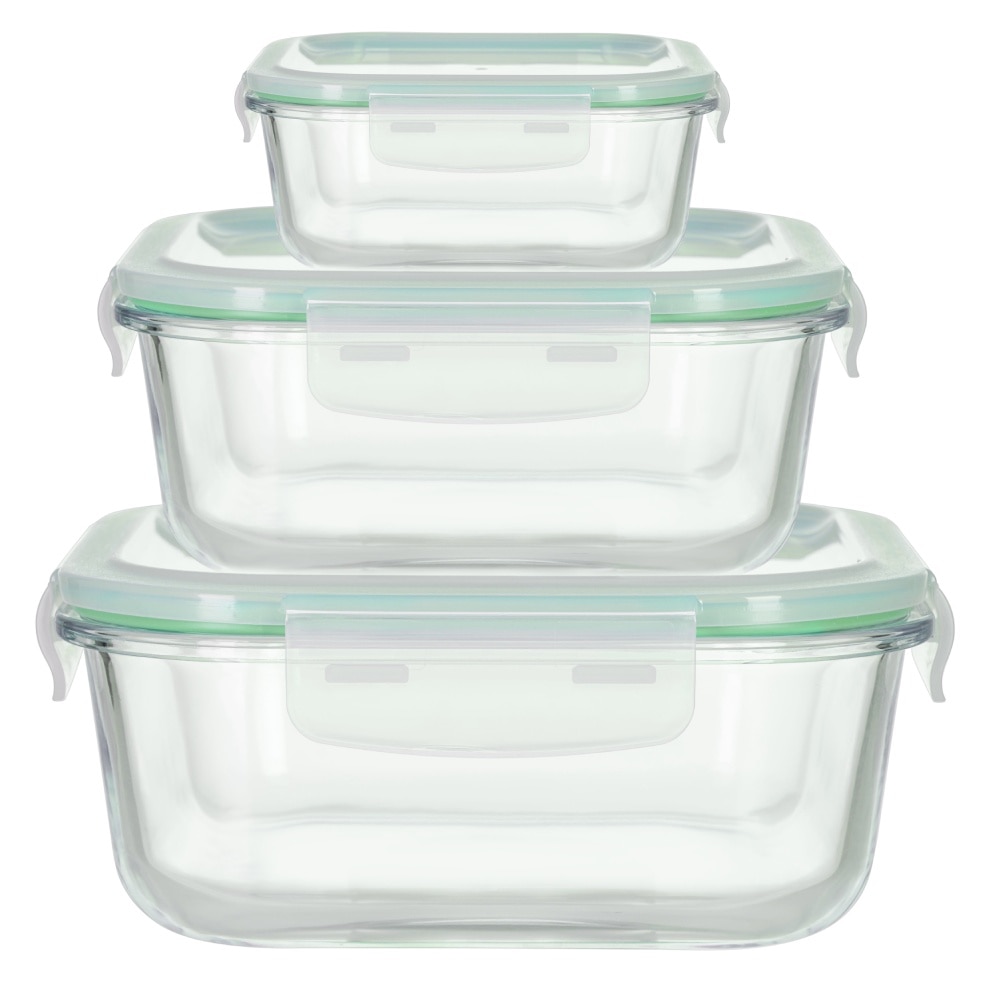 Set caserole compartimentate din sticla, 3 piese, 1200/800/320 ml ...