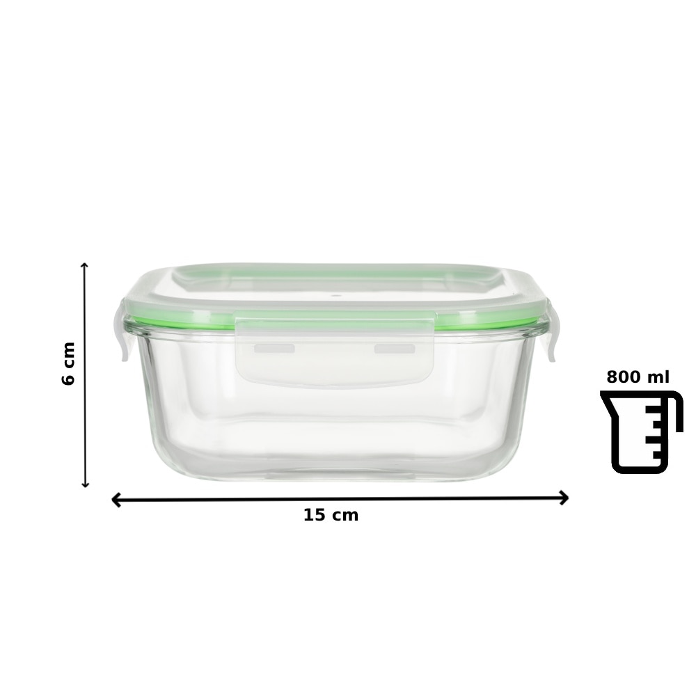 Set caserole compartimentate din sticla, 3 piese, 1200/800/320 ml ...