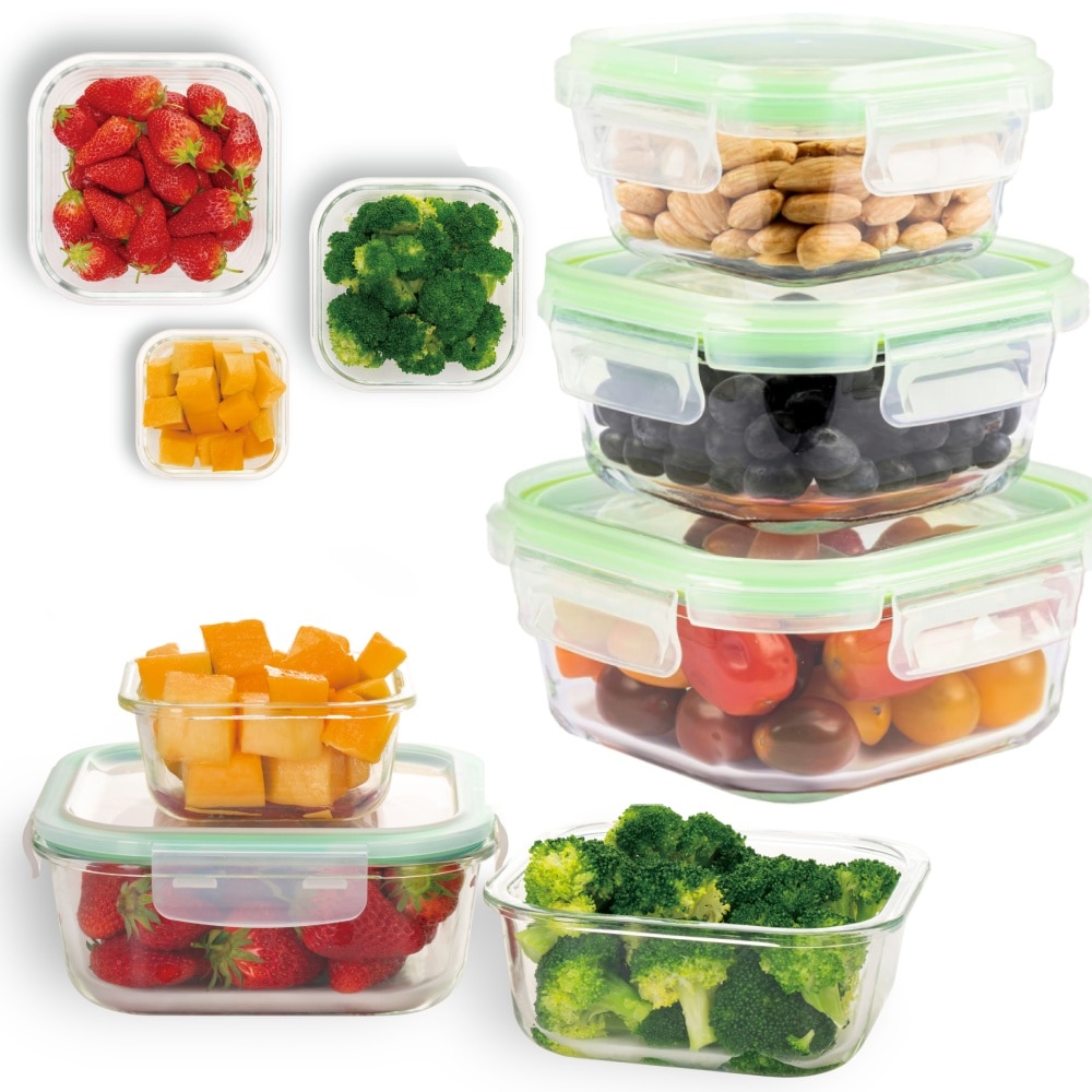 Set caserole compartimentate din sticla, 3 piese, 1200/800/320 ml ...