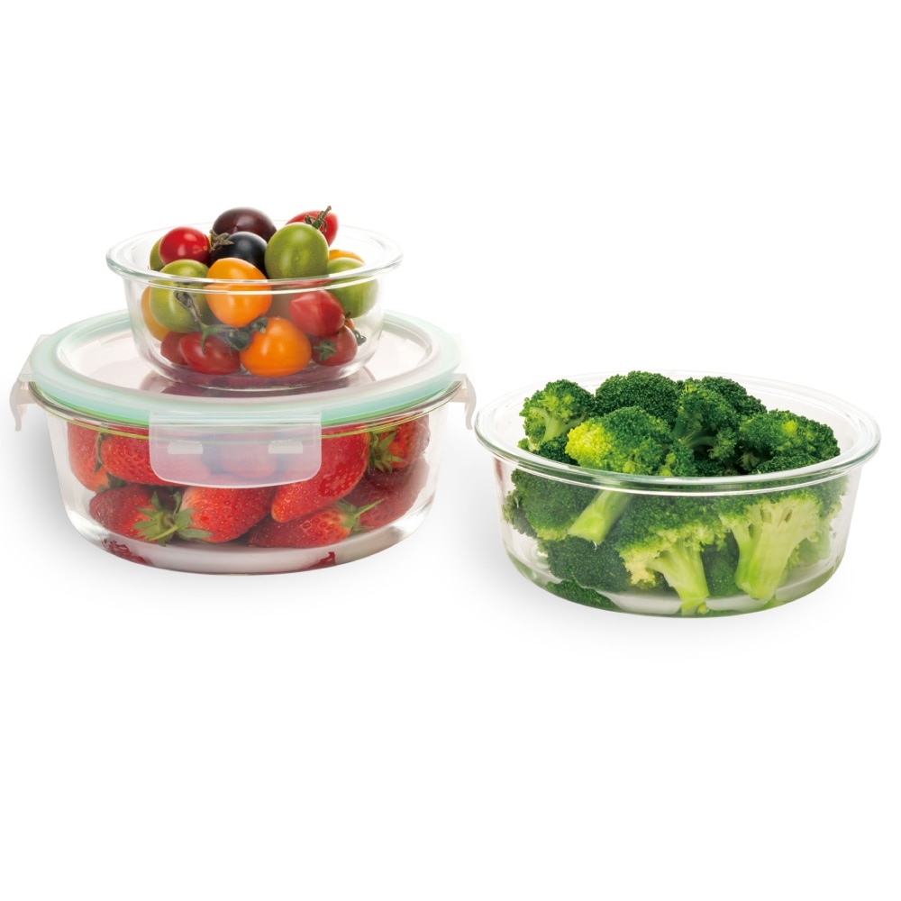 Set caserole compartimentate din sticla, 3 piese, 1200/950/400 ml ...