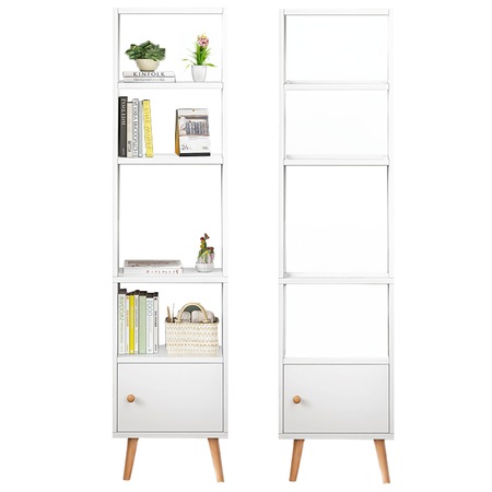 Biblioteca in picioare, 5 rafturi, dulap, pentru carti,, stejar deschis ...