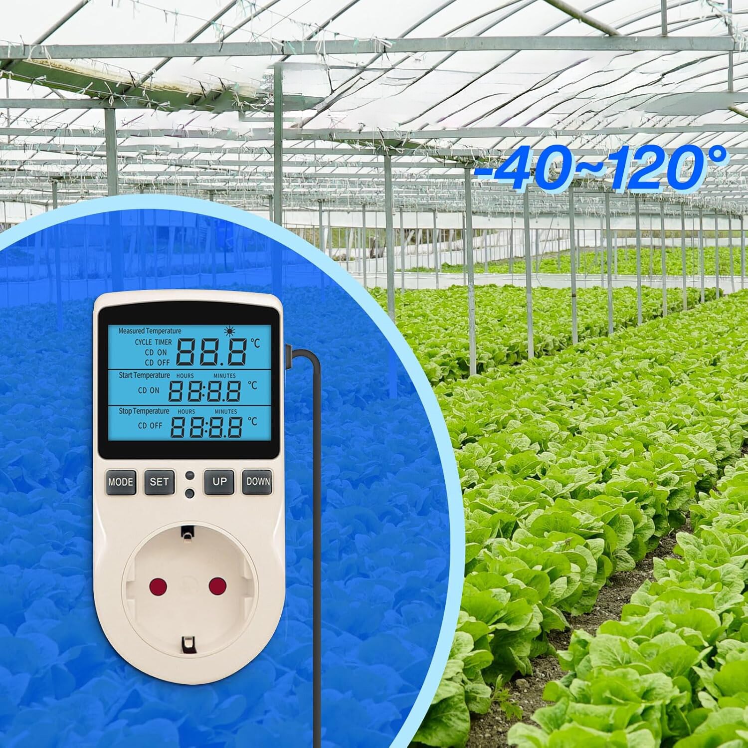 Priza cu Termostat, Miraza, Display Luminat LCD, Programabila ...