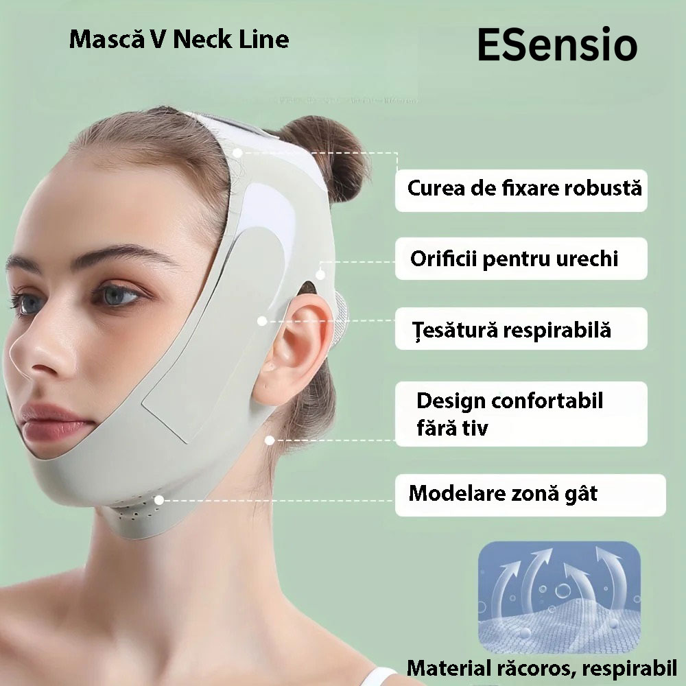 Masca lifting facial ESensio V-Neck Line pentru conturare fata, barbie ...