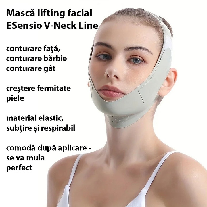 Masca lifting facial ESensio V-Neck Line pentru conturare fata, barbie ...