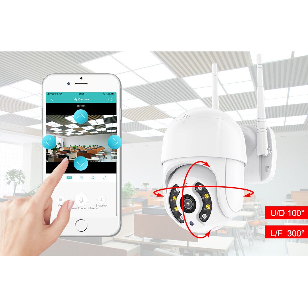 Camera de Supraveghere WIFI, AT PERFORMANCE®, 5MP, Exterior/Interior ...