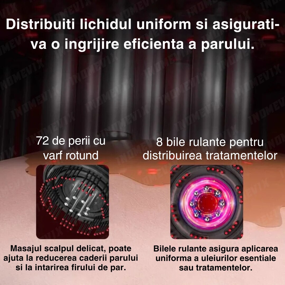 Perie par, Masaj scalp electrica INOMEVIX®, 3 moduri de masaj ...