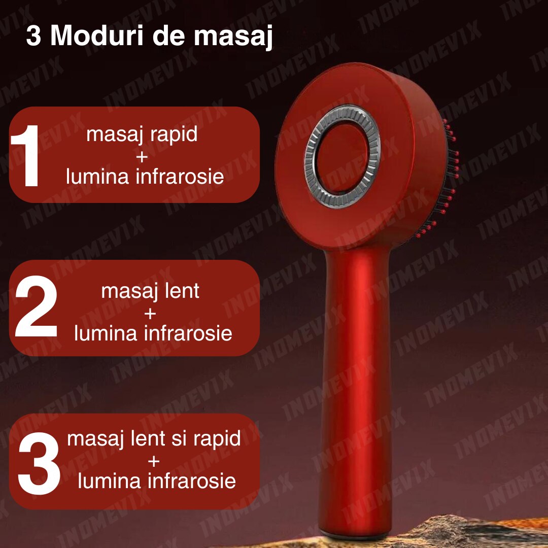 Perie par, Masaj scalp electrica INOMEVIX®, 3 moduri de masaj ...