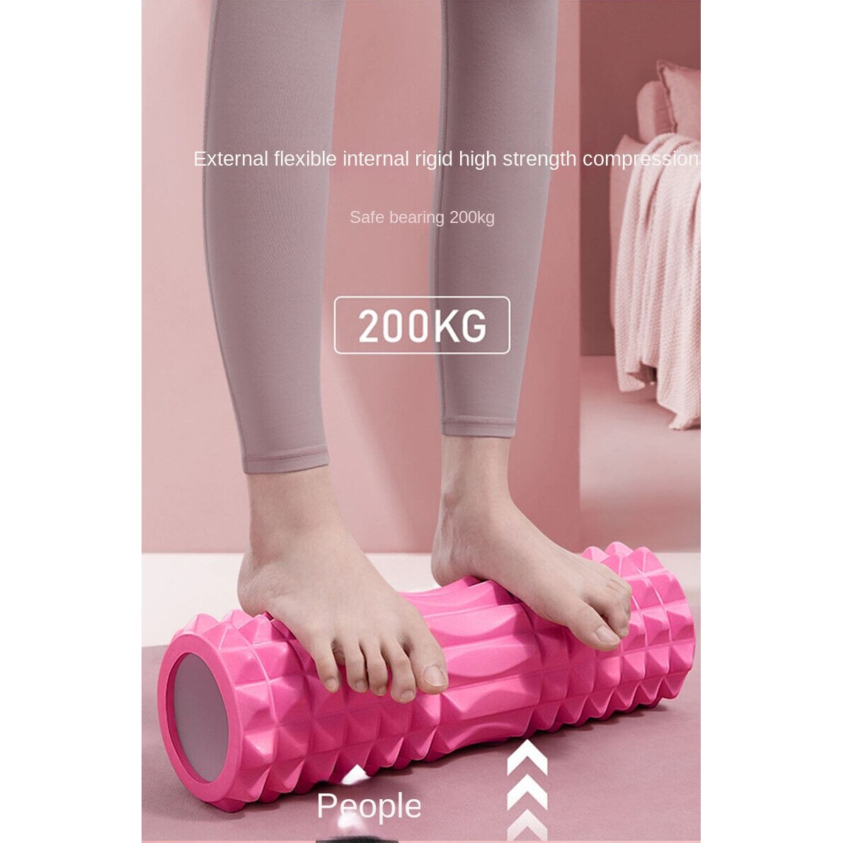 Rola de masaj yoga din spuma EVA, compacta si portabila, relaxare ...