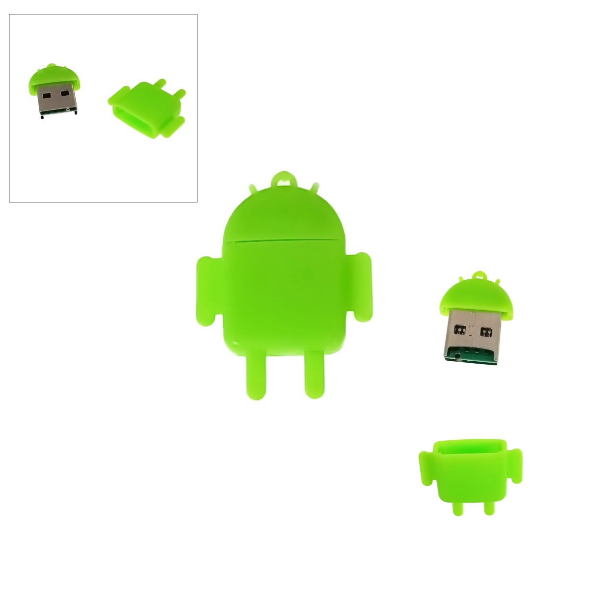 Cititor carduri microSD, Android CRA01GR, USB 2.0, verde - eMAG.ro