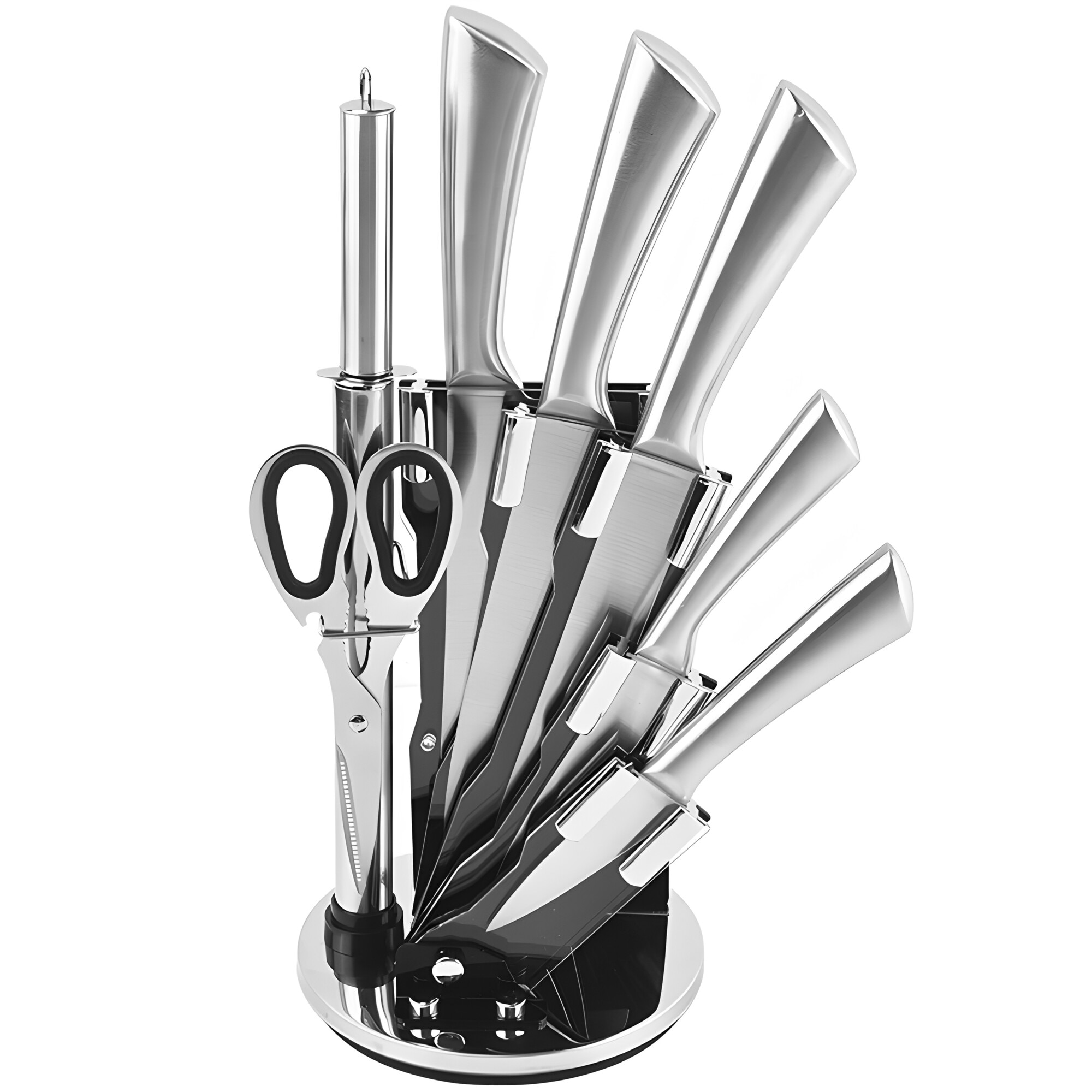 Set de Cutite Profesionale pentru Bucatarie Retoo Masami, din INOX, 9 ...