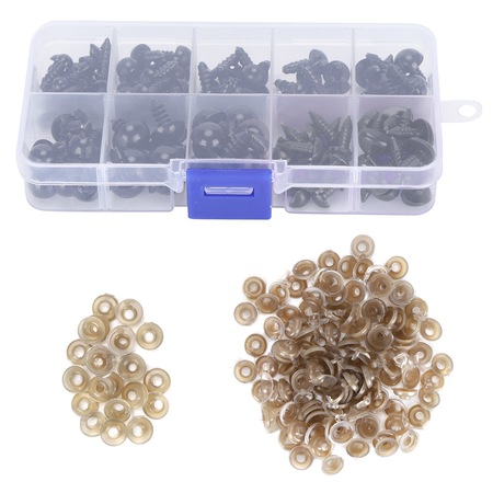 Set ochi/nasuri/saibe pentru jucarii, Enforose, Plastic, Negru - eMAG.ro