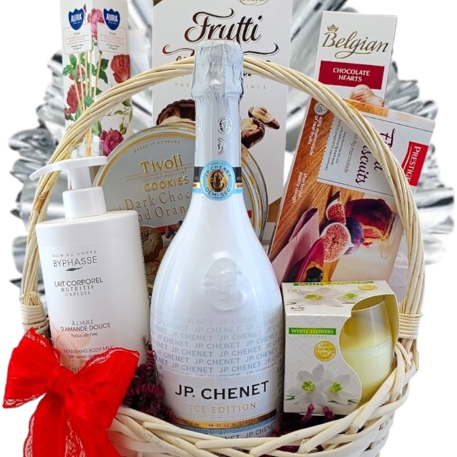 Cos Cadou Special, CADOURI RAFINATE, model White Selection, cu Vin ...