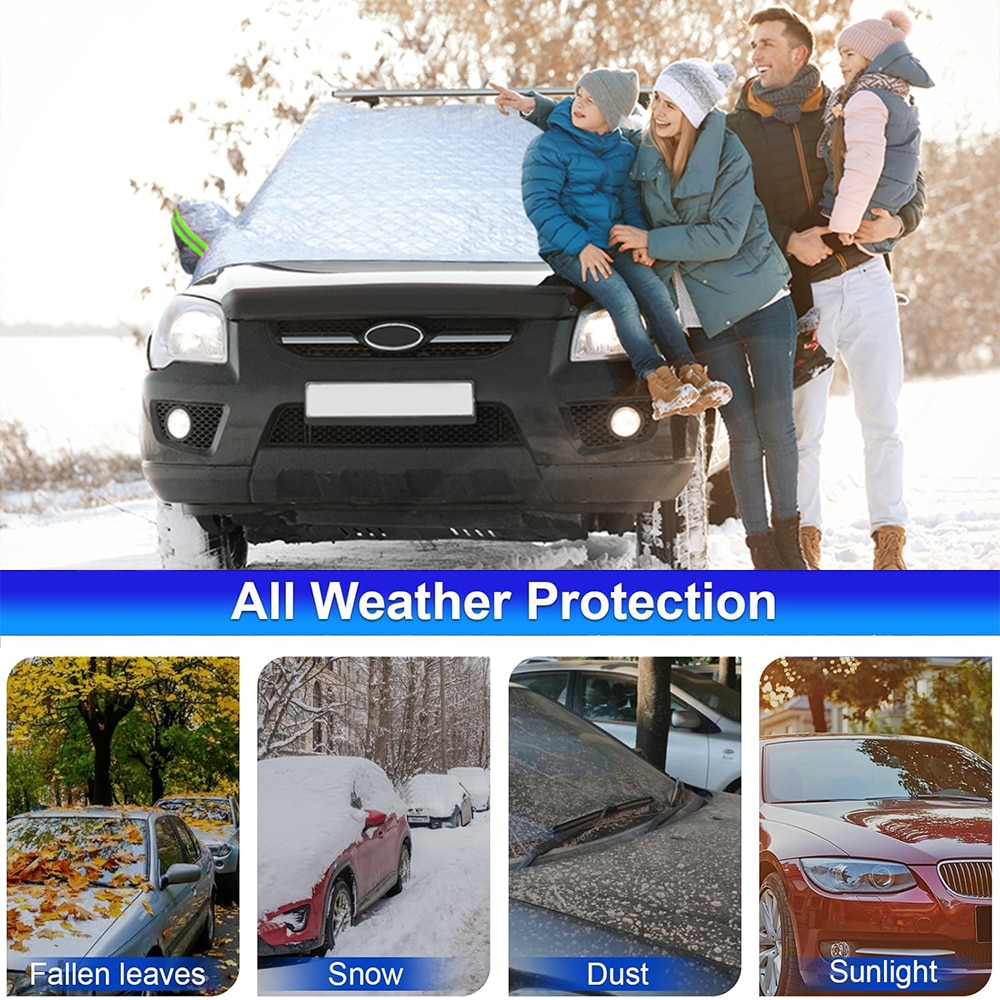 Parasolar pentru protectie parbriz si oglinzi, Yefound®, cu banda ...