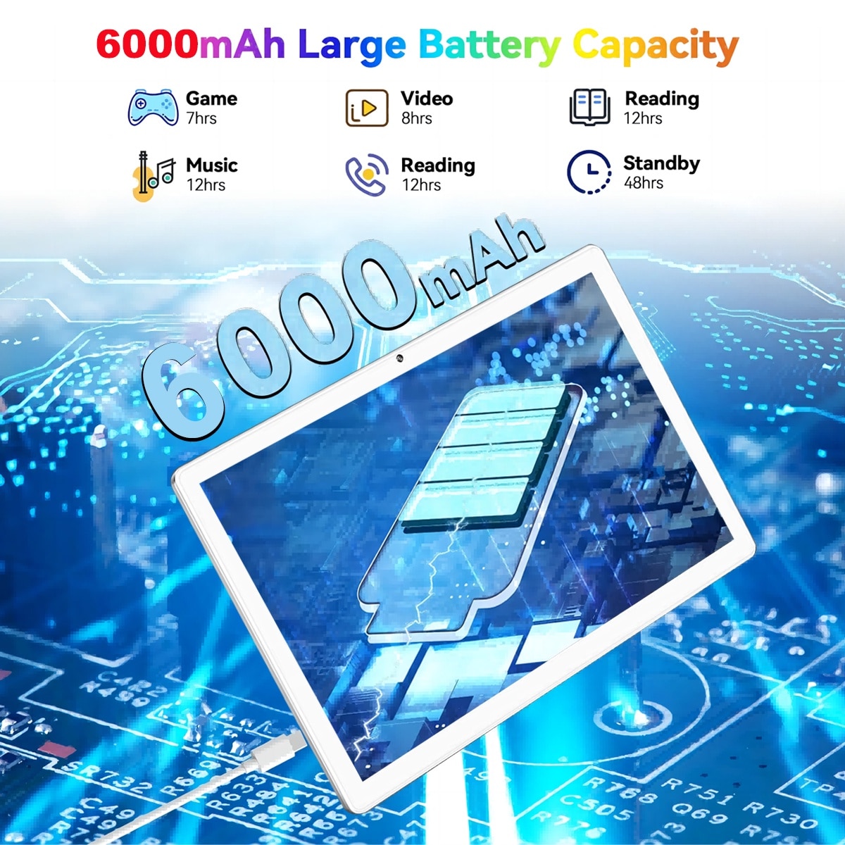 Tableta 10 inci, niuniutab, Cu SIM, Android 13, 6GB RAM+128GB ROM ...