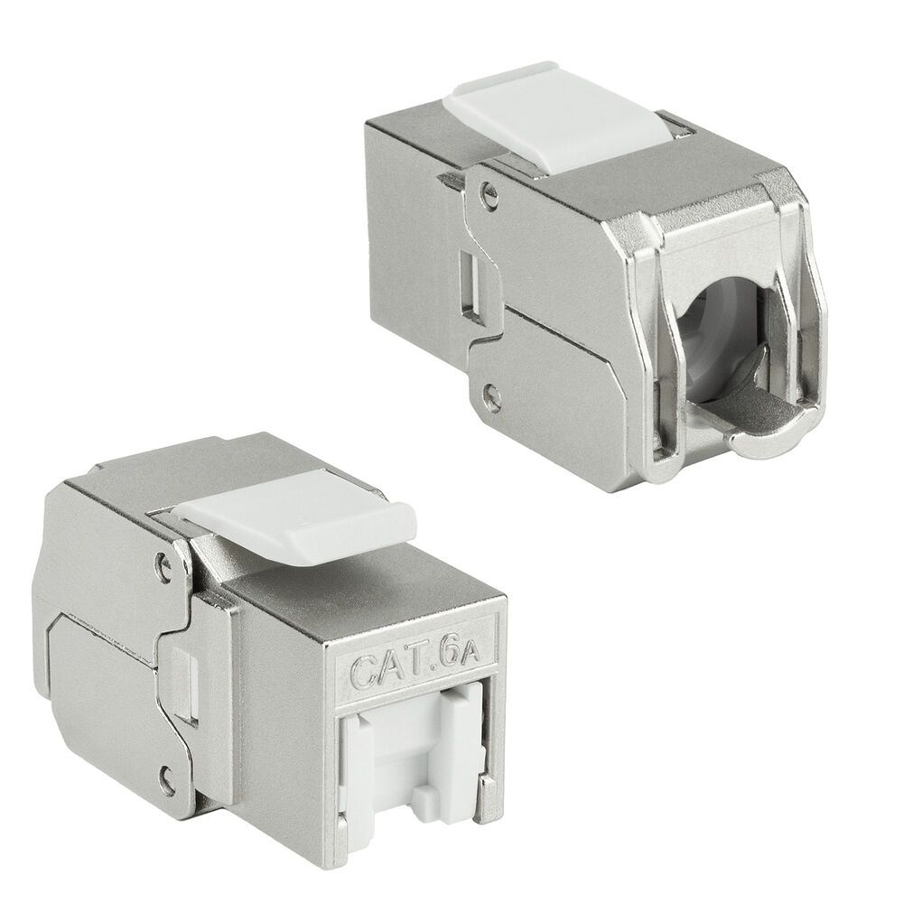 Jack Keystone RJ45 CAT6A Shielded, cu shutter, ACT, 247892, gri - eMAG.ro